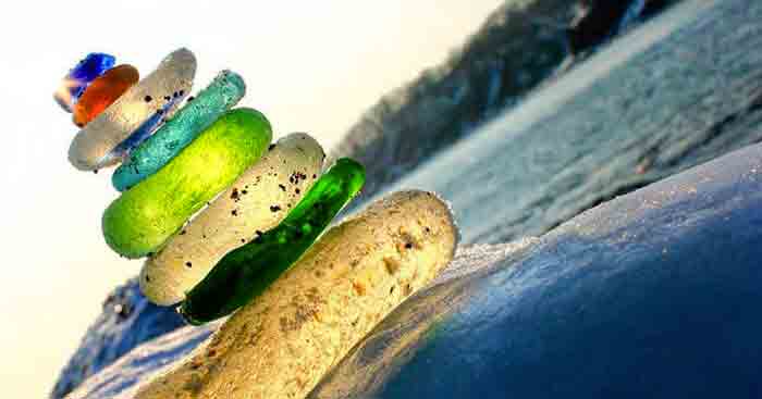 Glass Beach In Russia Turns Empty Beer Bottles Into Colourful Pebbles