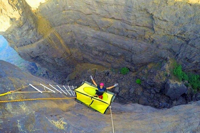 Go Cliff Camping At Sandhan Valley Hanging Tent